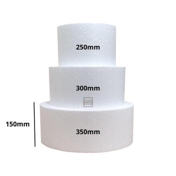 Base De Bolo Fake Isopor 25, 30 e 35 C/ 15cm 3 Andar Cenográfico Sem ...
