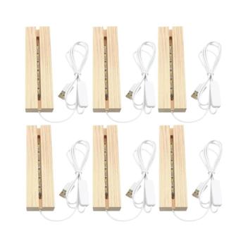 Base De Exibição De Luz De Madeira Led Cristal Acrílico Iluminado ...