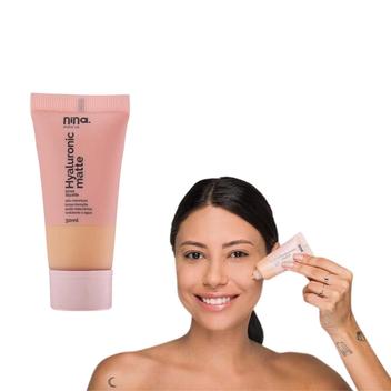 Base De Maquiagem Liquida Hyaluronic Cor :01 Nina Make Up - Base Facial ...