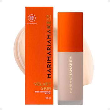 Base e Corretivo Matte Mari Maria Makeup Velvet Skin Bege Claro 2 25g ...