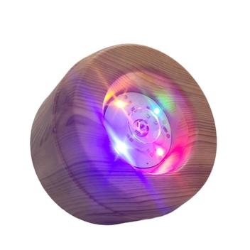 Base Giratória Textura Madeira Leds Rgb para Enfeites 4 cm - Willy ...
