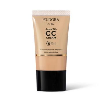 Base Líquida Cc Cream Eudora Glam Second Skin Cor 35 30Ml - Base Facial ...