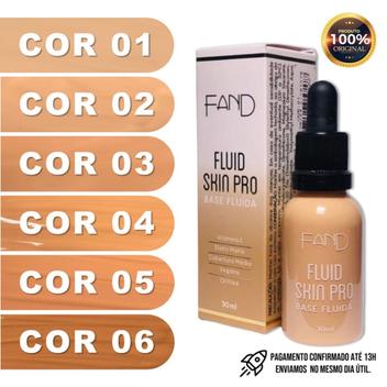 Base Líquida Fluída Fluid Skin Pro da Fand Makeup Matte - Base Facial ...
