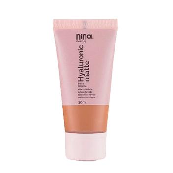 Base Liquida Hyaluronic Matte Nina Make Up - Base Facial - Magazine Luiza