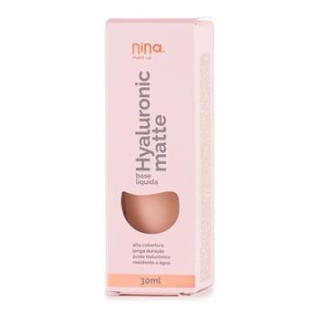 Base Líquida Hyaluronic Vegano Matte Nina Make Up 0.5 30ml - Base ...