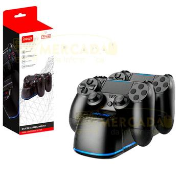 Base Recarga Para Controles De Ps4 2 Controles Led Indicador - Knup ...