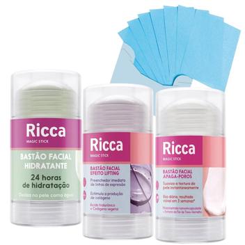 Bastão Facial Hidratante Apaga Poros Efeito Lifting Ricca - Hidratante Facial - Magazine Luiza