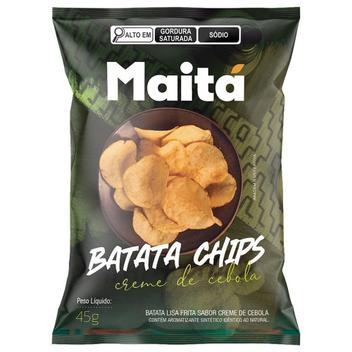 Batata Chips Maitá Lisa Creme de Cebola 45g Embalagem com 20 Unidades ...