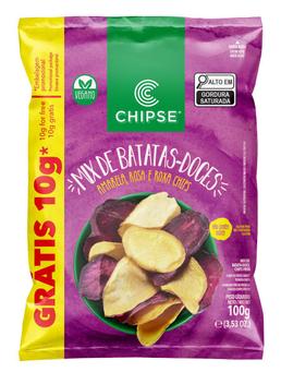 Batata Doce Mix Amarela Rosada e Roxa Chipse 100g Vegano Sem Glúten ...
