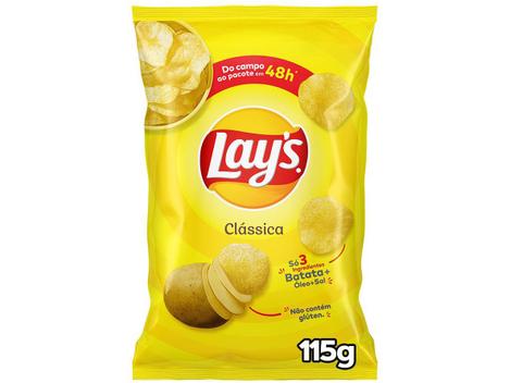 Batata Lisa Lay's Clássica 115g - Salgadinhos e Aperitivos - Magazine Luiza