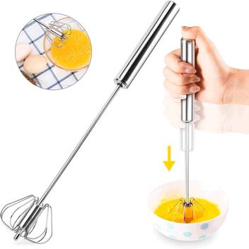 Batedor inox giratório ovo semi automático mixer em neve fuê ...