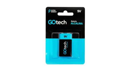 Bateria Alcalina Go Tech 9V 6LR61 - GOTECH - Bateria - Magazine Luiza