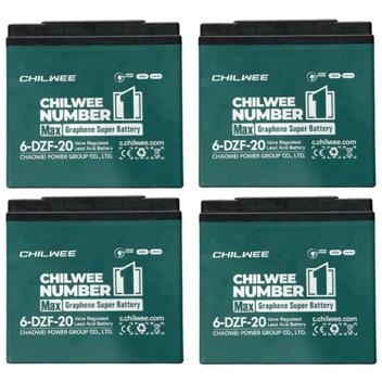 Bateria de Chumbo Ciclo Profundo 12V 20Ah Kit com 4 Chilwee - Duos ...