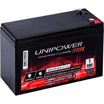 Bateria Estacionária Selada 12V/7Ah VRLA UP1270SEG UNIPOWER - Bateria ...