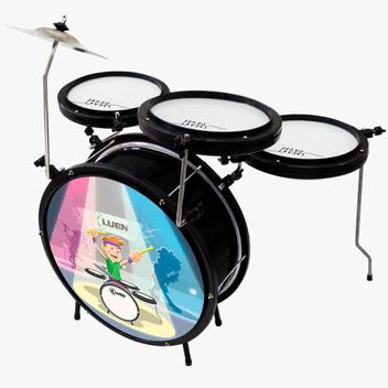 Bateria Infantil Luen Percussion Smart Drum Preta - Bateria Infantil ...