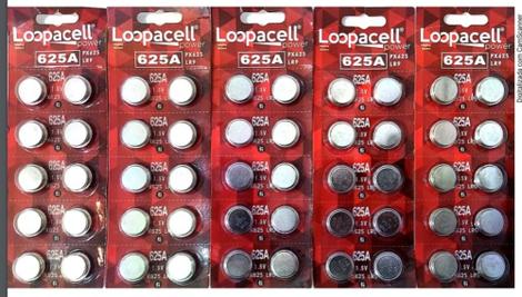Bateria Loopacell 625a - Kit 5 Cartelas Com 10 Unidades - Bateria ...