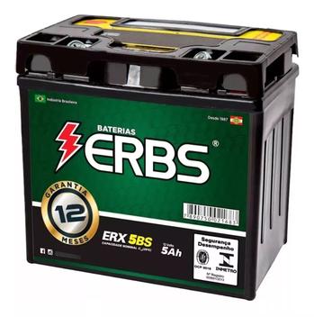 Bateria Moto ERBS Titan Fan Bros Fazer 125 150 160 Mix Flex 5bs ...