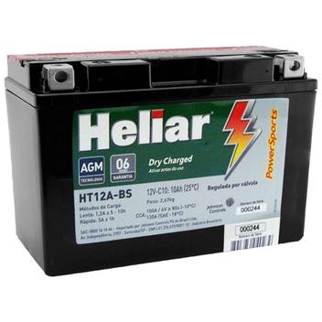 Bateria Moto Heliar HT12ABS PowerSports Selada 10Ah 12 Volts - Bateria ...