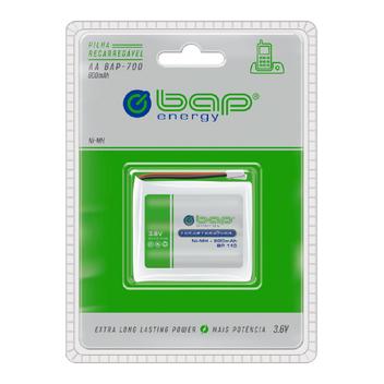 Bateria Recarregável 3.6V 600mah AAA C/3 Celulas C/1 BAP700 - BAP ...