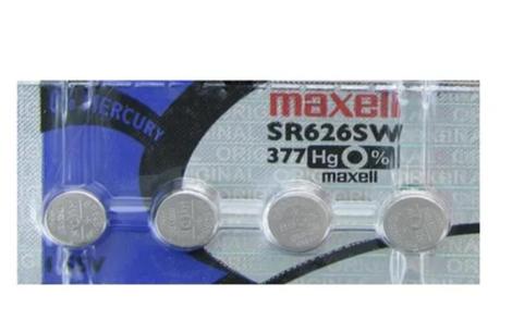 Bateria Relógio Botão 377 Sr626sw Maxell Blister C/ 4 Un - Pilhas ...