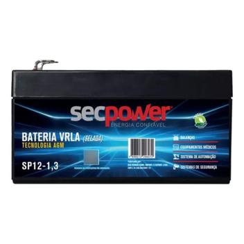 Bateria Selada VRLA 12V 1,3AH SP 12-1,3 Secpower - Bateria para Sistema ...