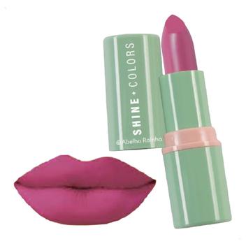 Batom Matte Aveludado Rosa Orquídea Com Fps Textura Macia Shine Colors ...
