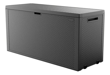 Baú Emily Plástico Multiuso 277l Cinza Escuro Keter - Baú Decorativo ...