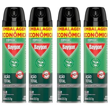 Baygon Inseticida Ação Total 360ml Alta Proteção Kit Com 4 - SCJOHNSON ...