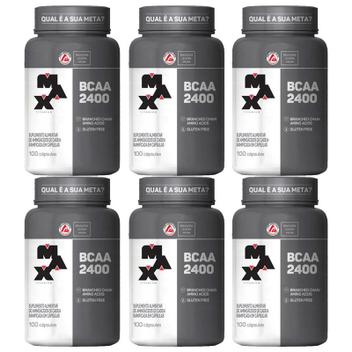 BCAA 2400 100 cápsulas - 6 unidades - Max Titanium - BCAA - Magazine Luiza