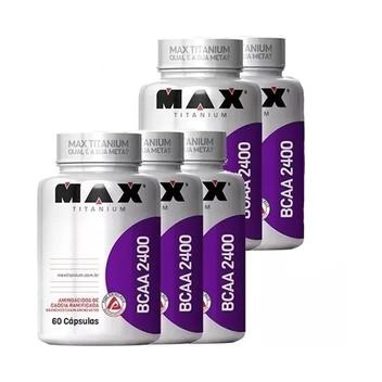 Bcaa 2400 60caps - 5 Unidades - Max Titanium - BCAA - Magazine Luiza