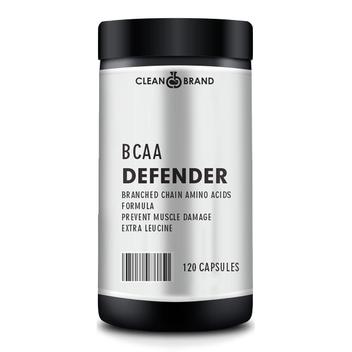 Bcaa Defender Muscle Building - 120 Cápsulas - 60 Doses - Clean Brand ...