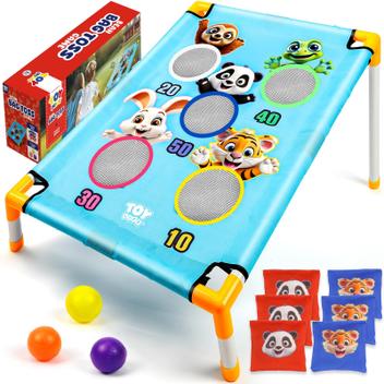 Bean Bag Toss Game TOY Life para crianças de 3 a 8 anos com 6 pufes ...