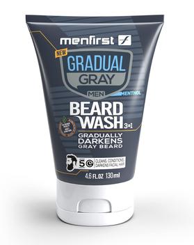 Beard Wash MENFIRST Gradual Grey Darkening para homens 135 ml - Shampoo ...
