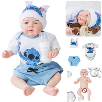 Bebê Reborn Boneco Menino Realista Stitch Original Articulado Corpo de ...