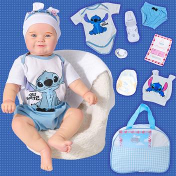 Bebê Reborn Boneco Realista Stitch Corpinho Siliconado Pode Dar Banho ...