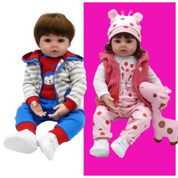 Bebê Reborn Gêmeos Corpo 100% Silicone Pode dar Banho - New Happy ...