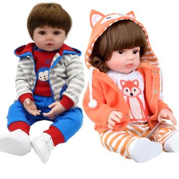 Bebe Reborn Gêmeos Corpo Silicone Pode dar Banho New Happy - Bonecas ...