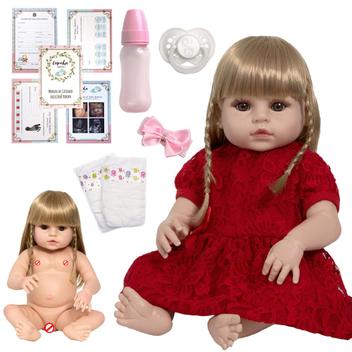 Bebe Reborn Loira Baby Sofia Olhos Castanhos Pode Dar Banho - Cegonha Reborn Dolls - Bonecas ...