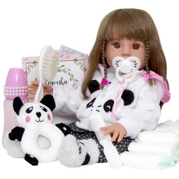 Bebe Reborne Menina Panda com 15 Acessórios Envio Imediato - Cegonha ...