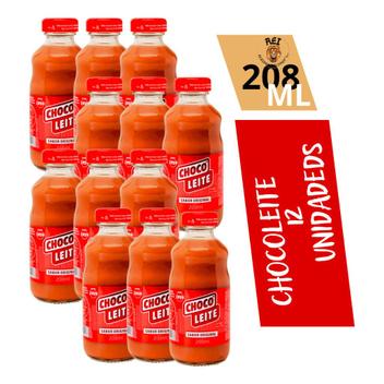 Bebida Láctea Chocoleite 208ml Vidro - 12 Unidades Chocolate - Choco ...