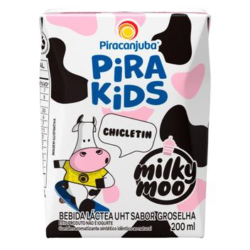 Bebida Láctea Piracanjuba Pira kids Milk Moo Chicletin Sabor Groselha ...