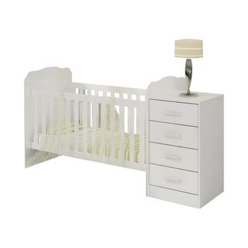 Berço Cômoda MDP 15mm 4 gavetas 1,77m - Full Economize - Berço ...