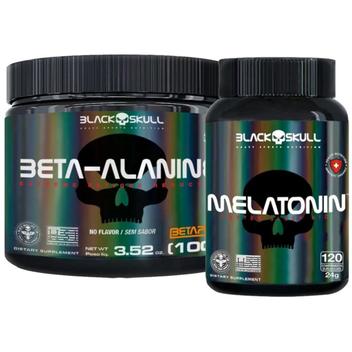 Beta Alanina 100g + Melato nina Sub 120 Caps Black Skull - Aminoácidos ...