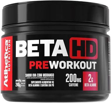 Beta Hd Pré Workout Uva com Morango Atlhetica 240g - ATLHETICA ...