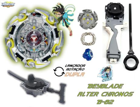 Beyblade Burst Alter Chronos 2 Lançador Grip Beyblader Kuza - Tornado ...