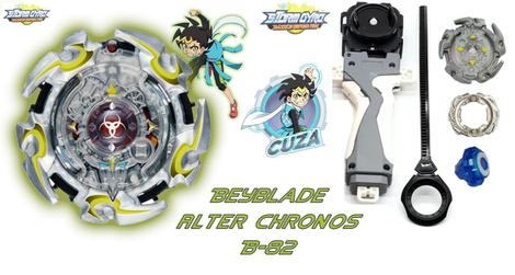 Beyblade Burst Alter Chronos C/Lançador Grip Beyblader Kuza - Pião de ...