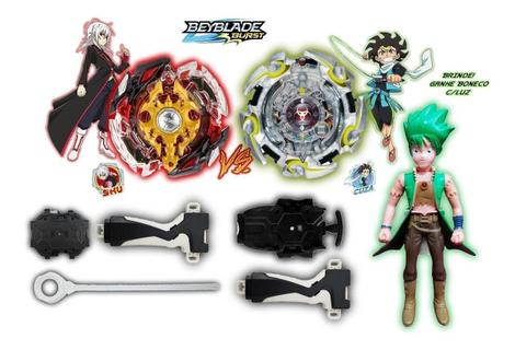 Beyblade Burst C/ 2 Lançador 2 Grip God Spriggan Vs Alter Chronos Ganhe ...