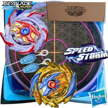 Beyblade Kolossal Helios H6 + Super Hyperion H6 + Arena Batalha ...