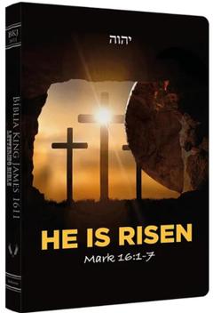 Biblia king james 1611 - ultrafina lettering bible he is risen - BV ...