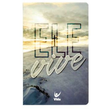 Bíblia Sagrada - NVI - Ele Vive - Letras Vermelhas - Capa Semiluxo Bege ...